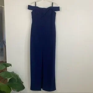 Aidan Mattox | Dresses | Aidan By Aidan Mattox Navy Off The Shoulder ...